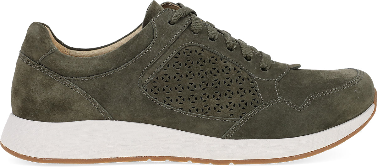 Dansko Catie Sneaker - Olive Suede | Comfortable Shoes – Pedestrian Shops